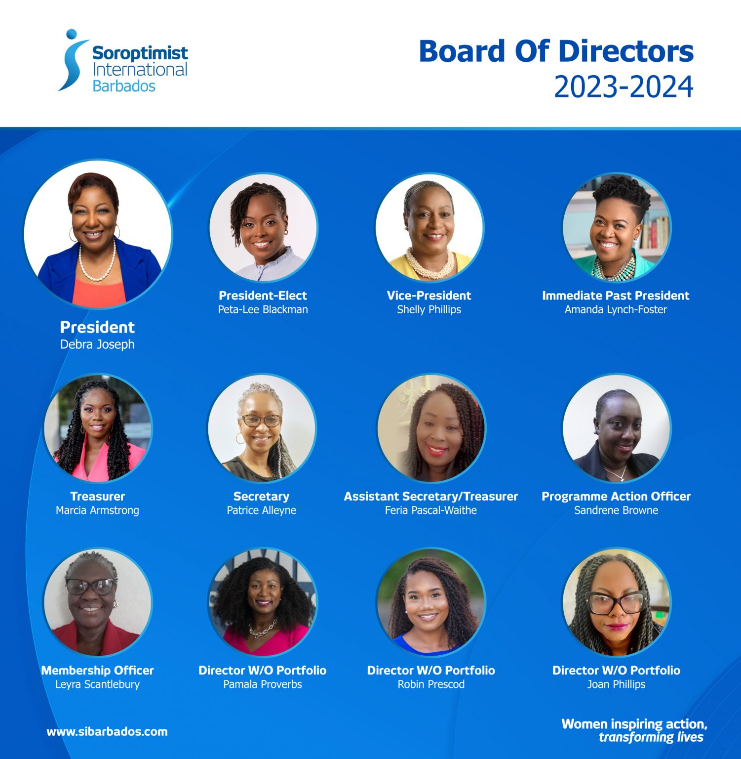 Meet SI Barbados’ 2023-2024 Board! – Soroptimist International of Barbados